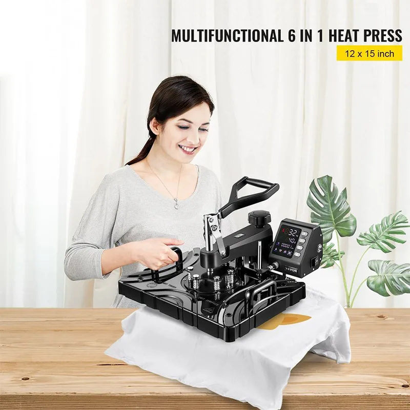 Heat Press Machine 6-in-1 38x30cm - Papanet Ltd